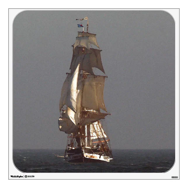 Clipper Ship Wall Decal | Zazzle