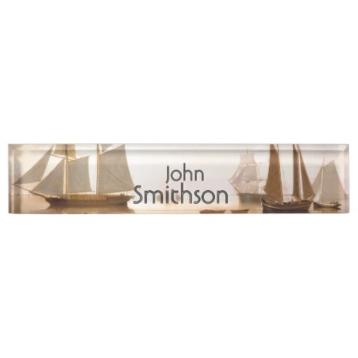Clipper Ships Yacht Boats Ocean Sea Name Plate | Zazzle