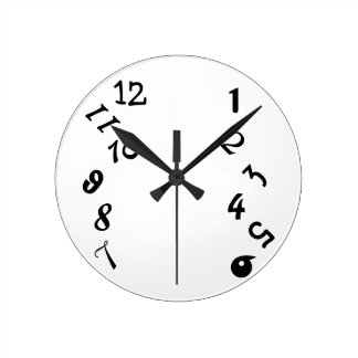 Falling Numbers Clocks, Falling Numbers Wall Clock Designs