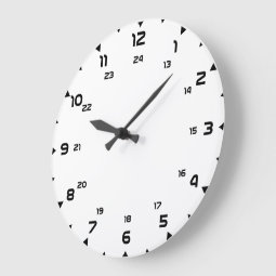 Clock 24h template create your own wall clock-face | Zazzle