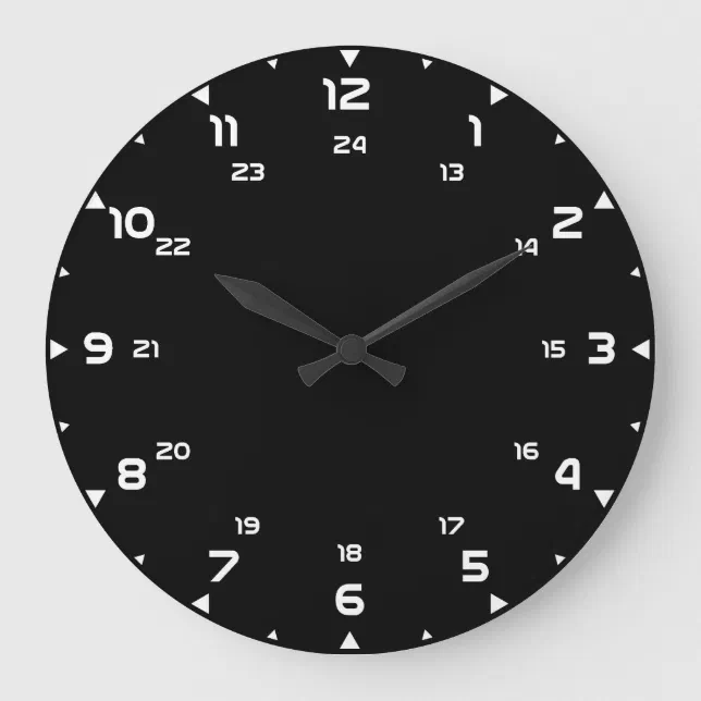 Clock 24h template create your own wall clock-face | Zazzle
