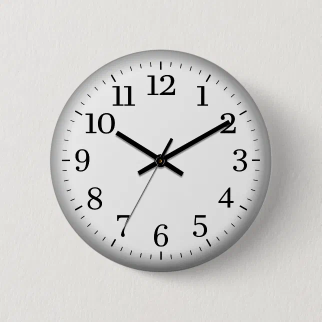 Clock Button | Zazzle