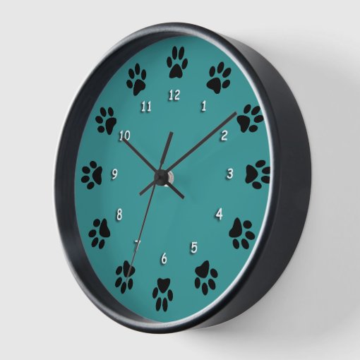 Clock - Cat Paws with numerals | Zazzle