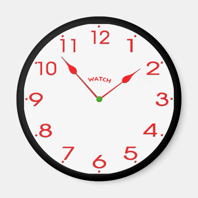 clock face_01 magnet | Zazzle