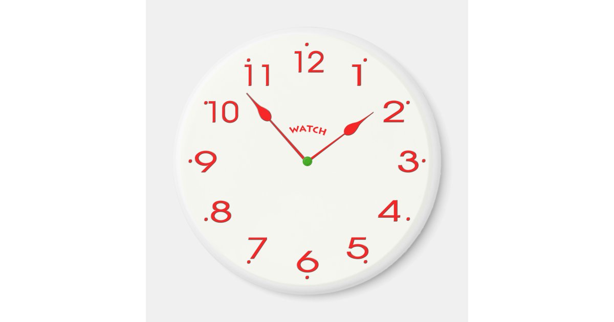 clock face_02 magnet | Zazzle