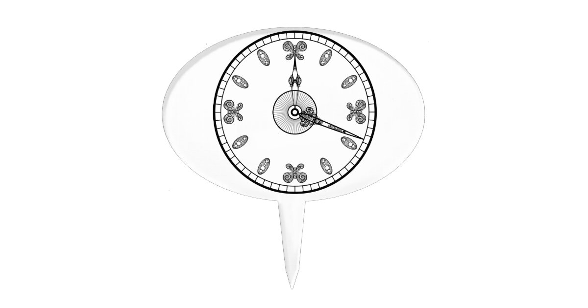Clock Face Cake Topper | Zazzle