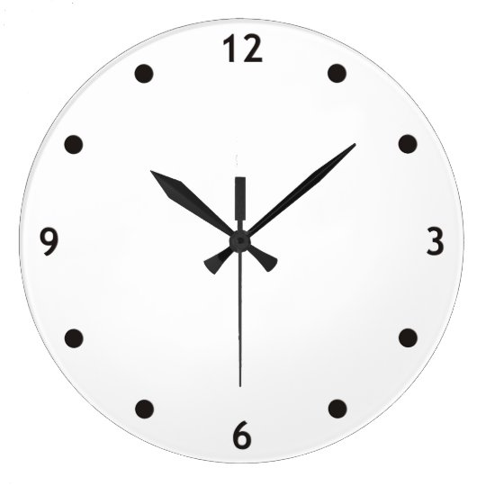 Clock Face Dots & Numbers - white stamp | Zazzle.com