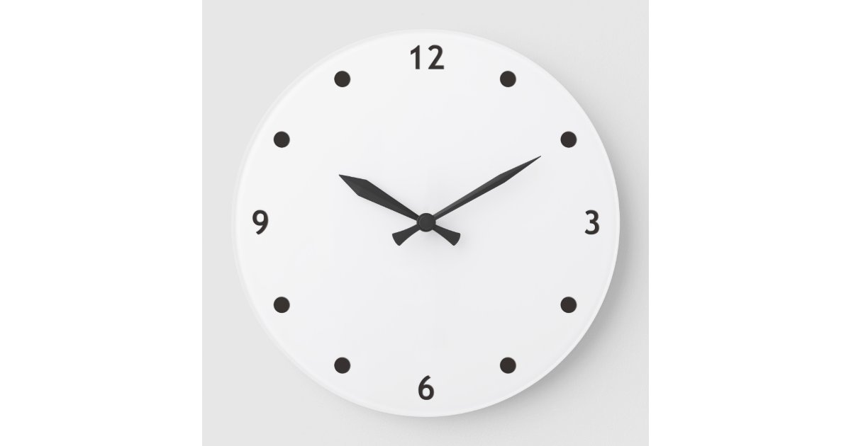 Clock Face Dots & Numbers - white stamp | Zazzle