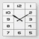 Clock Face Squares & Numbers - black | Zazzle