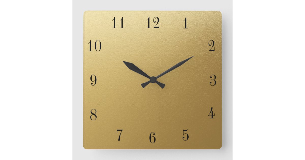 Clock Face Template Industrial Roman Font Golden | Zazzle