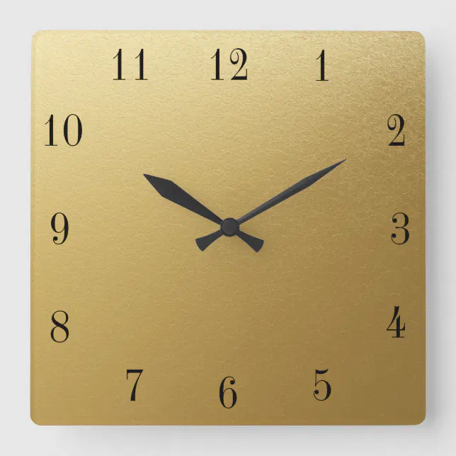 Clock Face Template Industrial Roman Font Golden | Zazzle