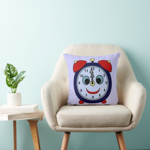 Clock for Kids Throw Pillow | Zazzle