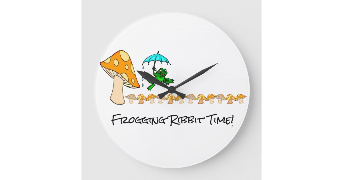 Clock Frogging Ribbit Time Mushroom | Zazzle