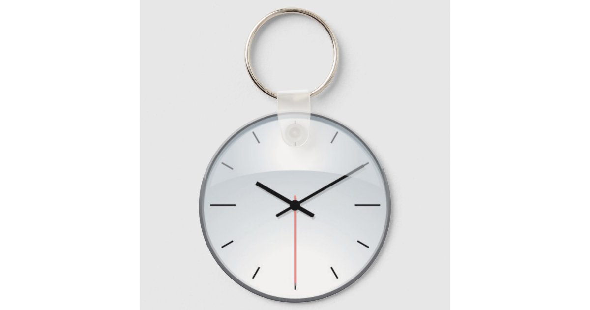 Clock Keychain | Zazzle