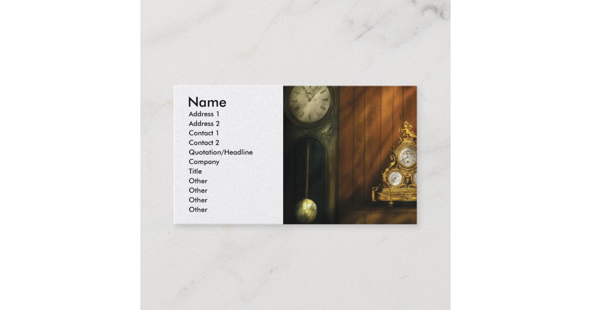 Clock Maker - Clocks Business Card | Zazzle