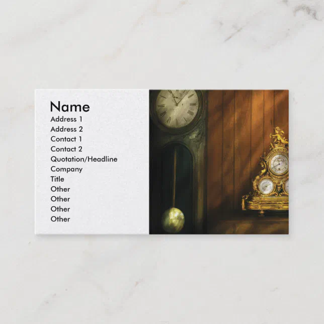 Clock Maker - Clocks Business Card | Zazzle