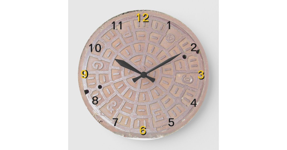 Clock - Manhole cover | Zazzle