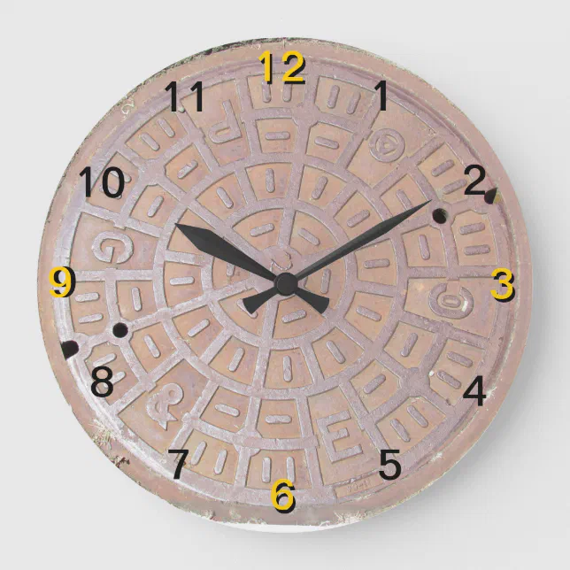Clock - Manhole cover | Zazzle