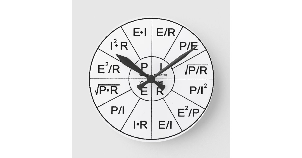Clock - Ohm`s Laws | Zazzle