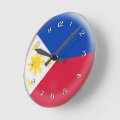 Clock Philippines Philippino flag Bubble Design | Zazzle