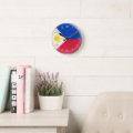 Clock Philippines Philippino flag Bubble Design | Zazzle