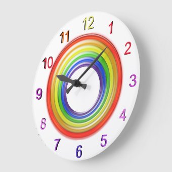 Clock - Primary Colors | Zazzle