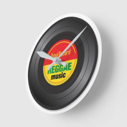 Clock - Reggae Time | Zazzle