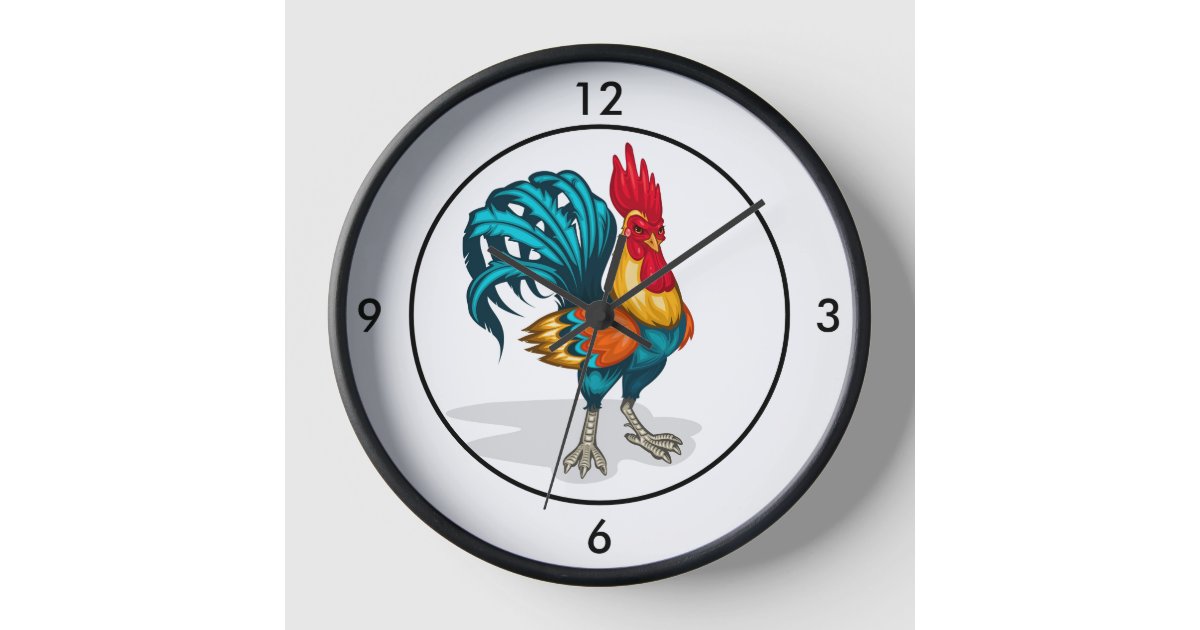 Clock-Rooster Clock | Zazzle
