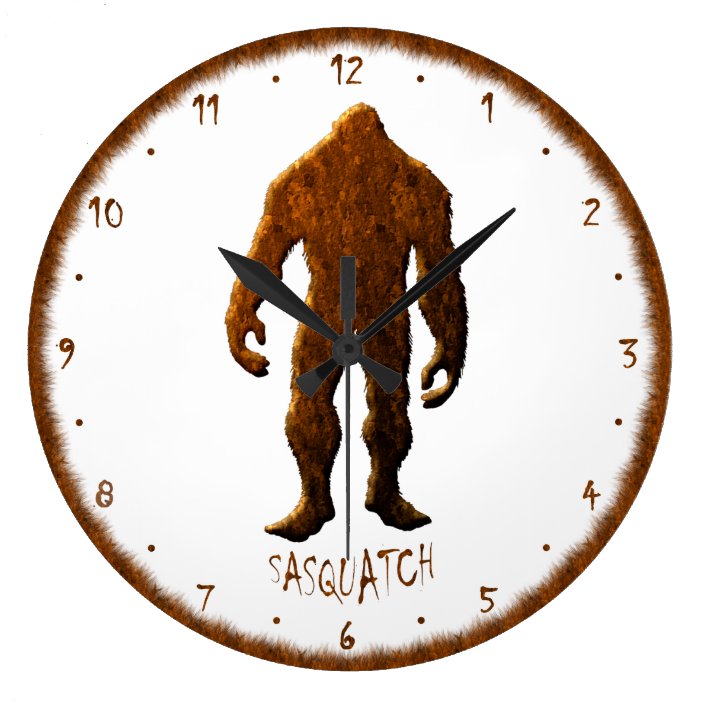 CLOCK- SASQUATCH BIGFOOT LARGE CLOCK | Zazzle.com