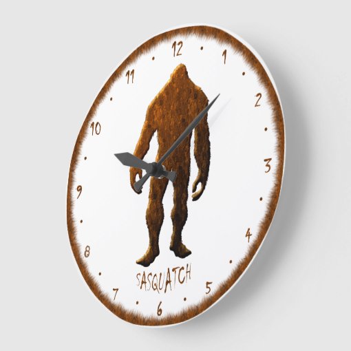 CLOCK- SASQUATCH BIGFOOT LARGE CLOCK | Zazzle