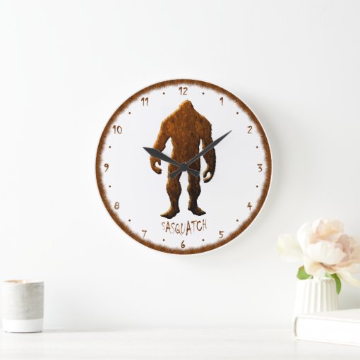 CLOCK- SASQUATCH BIGFOOT LARGE CLOCK | Zazzle
