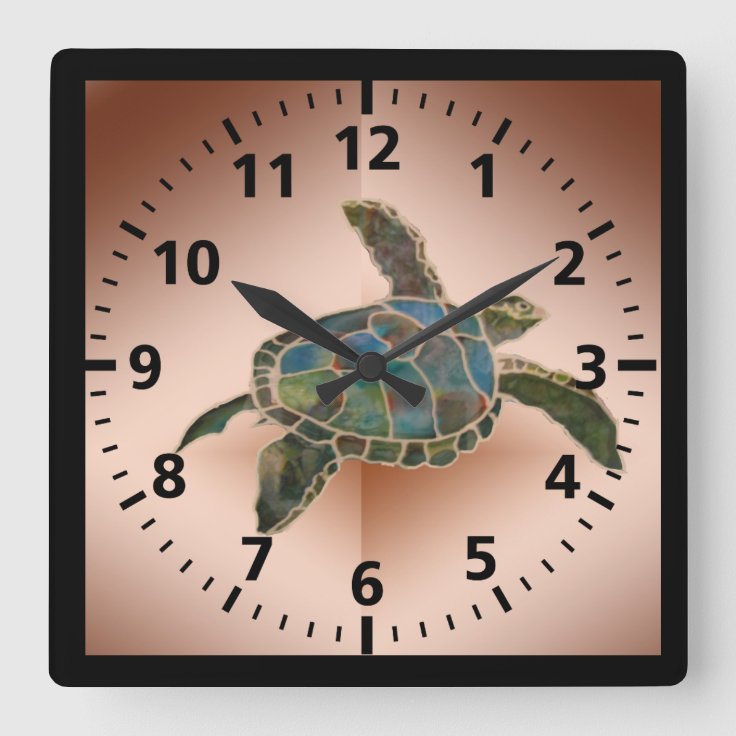 Clock - Sea Turtle | Zazzle