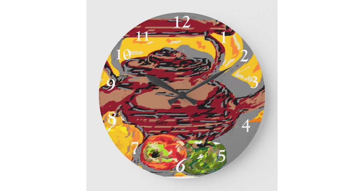 Clock Tea Kettle with Fruit | Zazzle