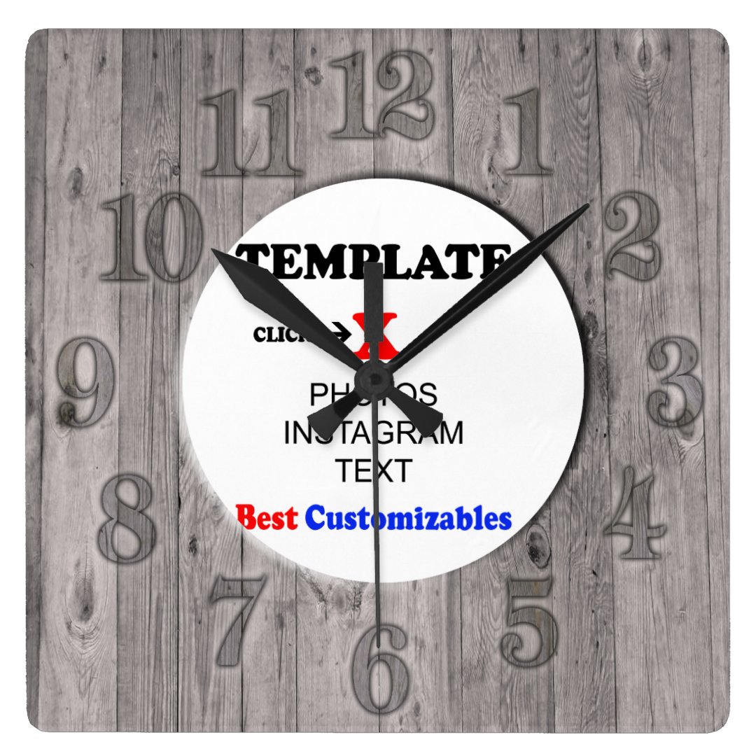Clock Template | Wood Fence | Zazzle