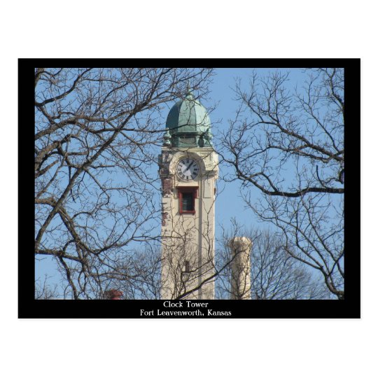 Clock Tower Fort Leavenworth, Kansas Postcard | Zazzle.com