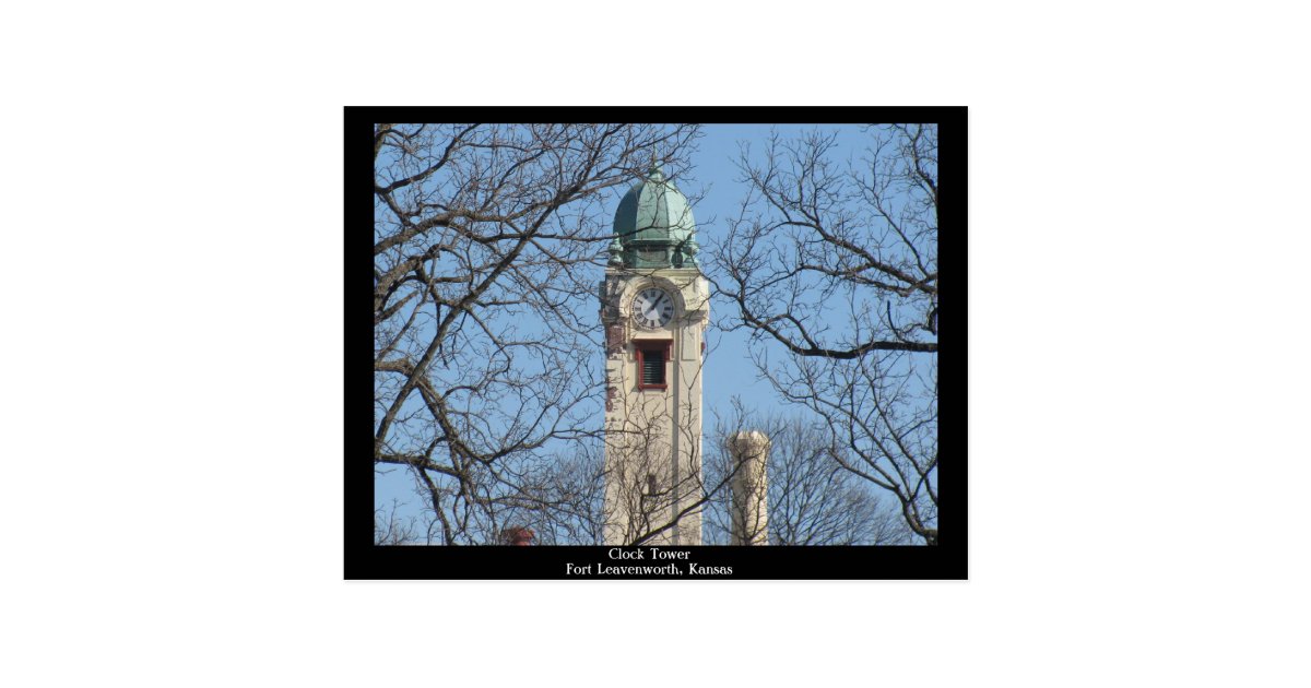 Clock Tower Fort Leavenworth, Kansas Postcard | Zazzle.com
