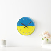 Clock Ukraine Ukrainian flag Bubble Design | Zazzle