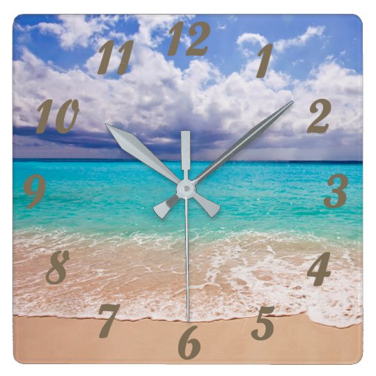 Clock with Beach Scene - Very Relaxing | Zazzle.com