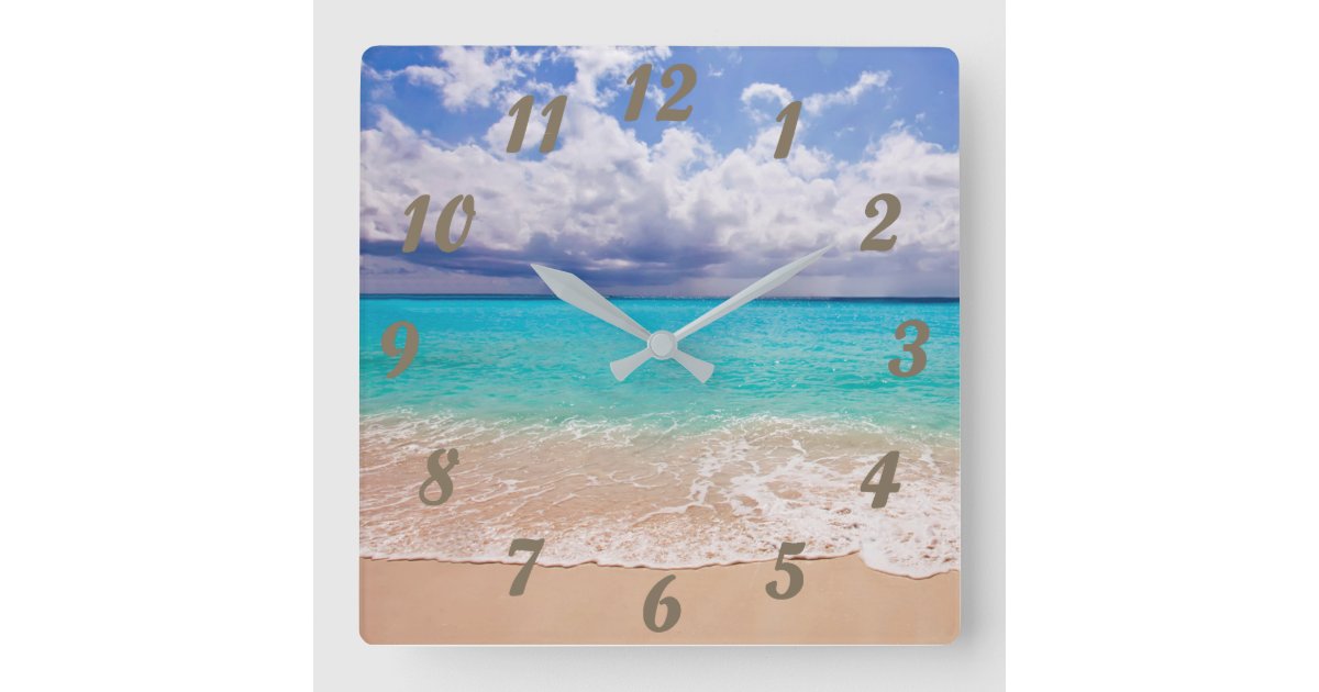 Clock with Beach Scene - Very Relaxing | Zazzle