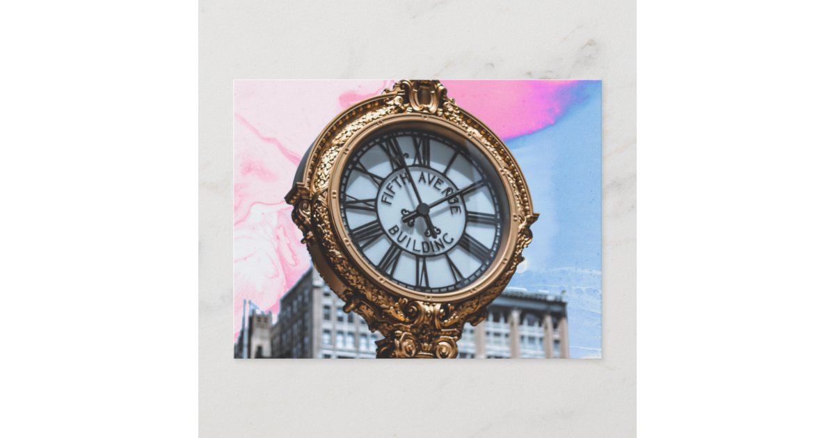 clock work postcard | Zazzle