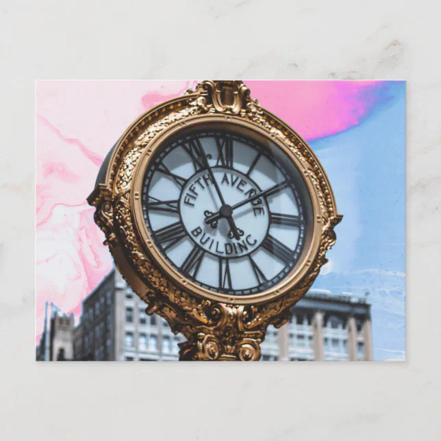 clock work postcard | Zazzle