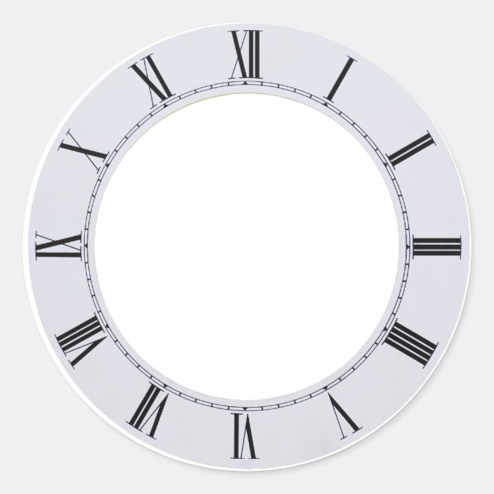 ClockFace060709 Classic Round Sticker | Zazzle.com