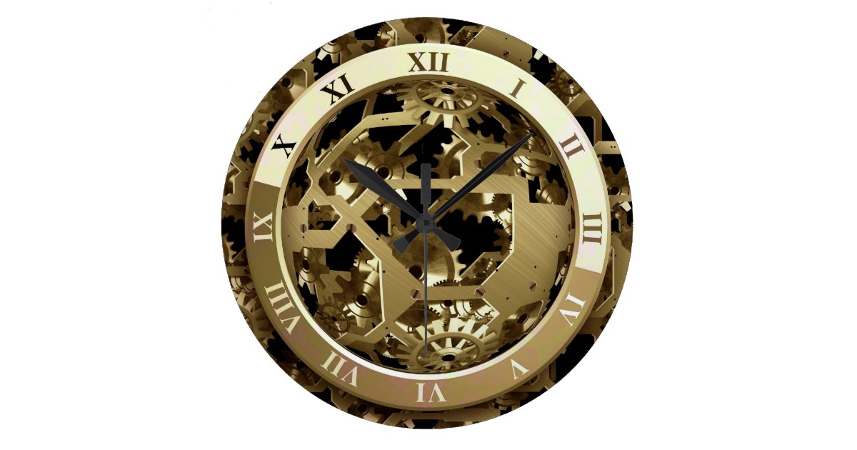 Clockwork 6 Wall Clocks | Zazzle.com