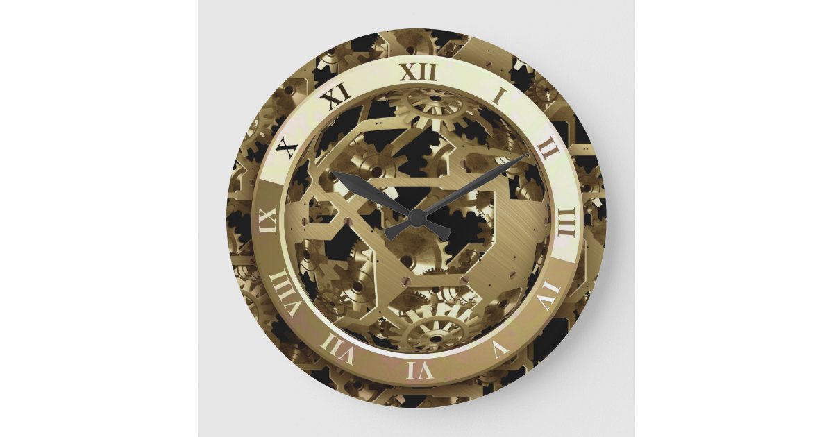 Clockwork 6 Wall Clocks | Zazzle