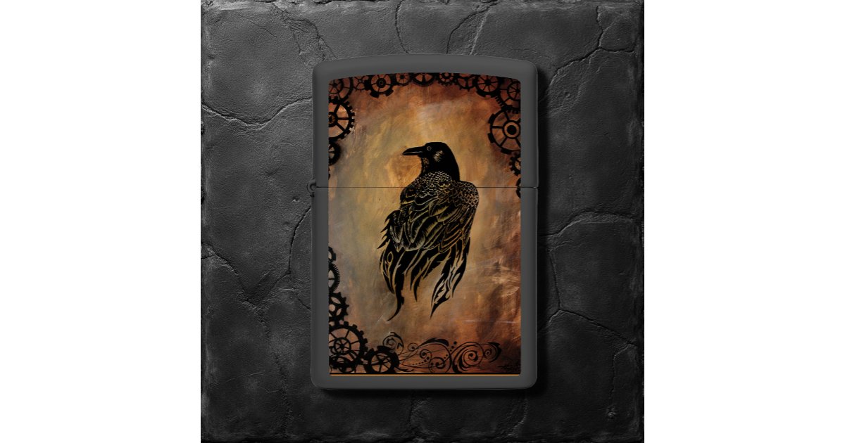 Clockwork Raven Zippo Lighter | Zazzle