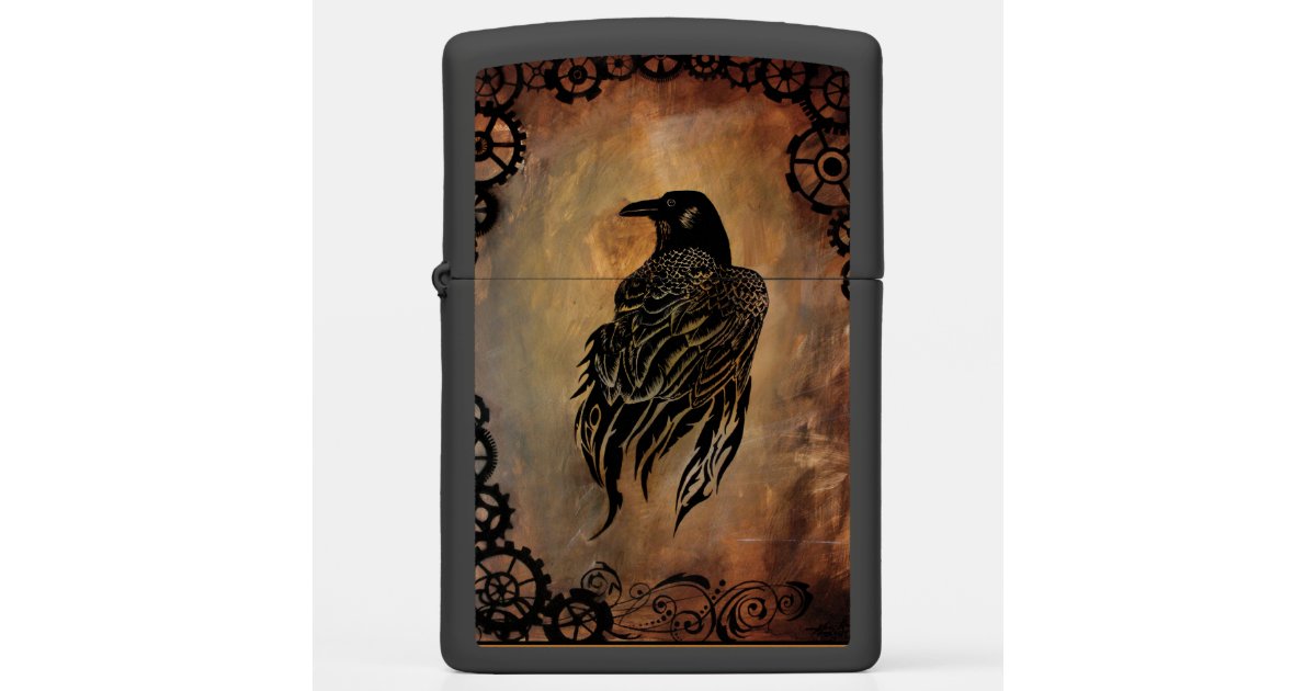 Clockwork Raven Zippo Lighter | Zazzle
