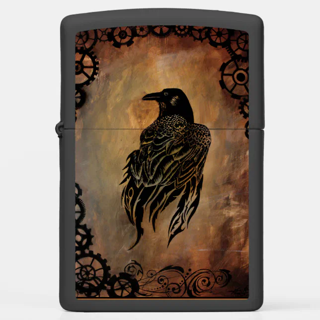 Clockwork Raven Zippo Lighter | Zazzle
