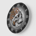 Clockwork Skull Cogs Steampunk Skeleton Gothic Large Clock | Zazzle