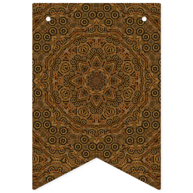 Clockwork Vintage Industrial Steampunk Bunting Flags | Zazzle