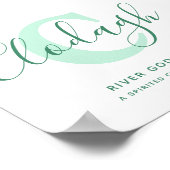 Clodagh name meaning shades of green text custom poster | Zazzle